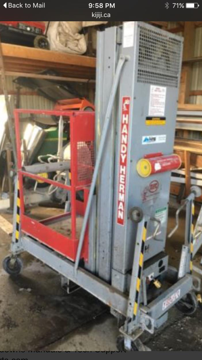 Equipment Transport Handy Herman hydraulic lift to Vancouver | uShip
