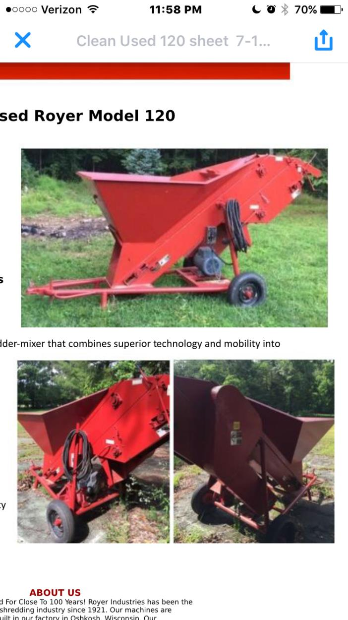 Quote for Shipping a Royer 120 soil pulverizer to Summerfield | uShip