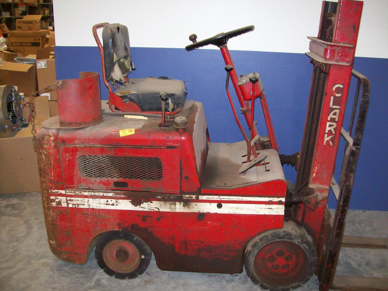 A forklift with zero safety features. No clue how old this thing is ...
